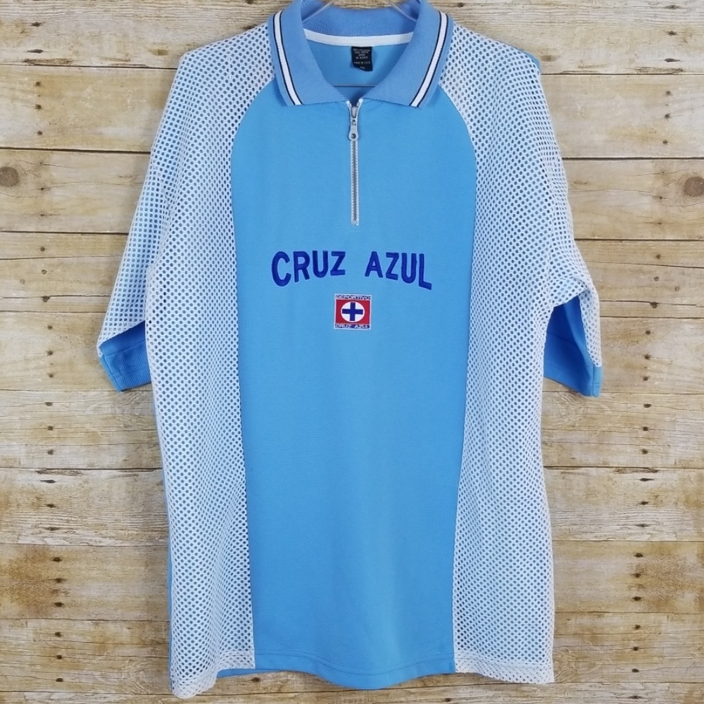 Men's Cruz Azul Football Club Polo/Jersey Nwot - Gem